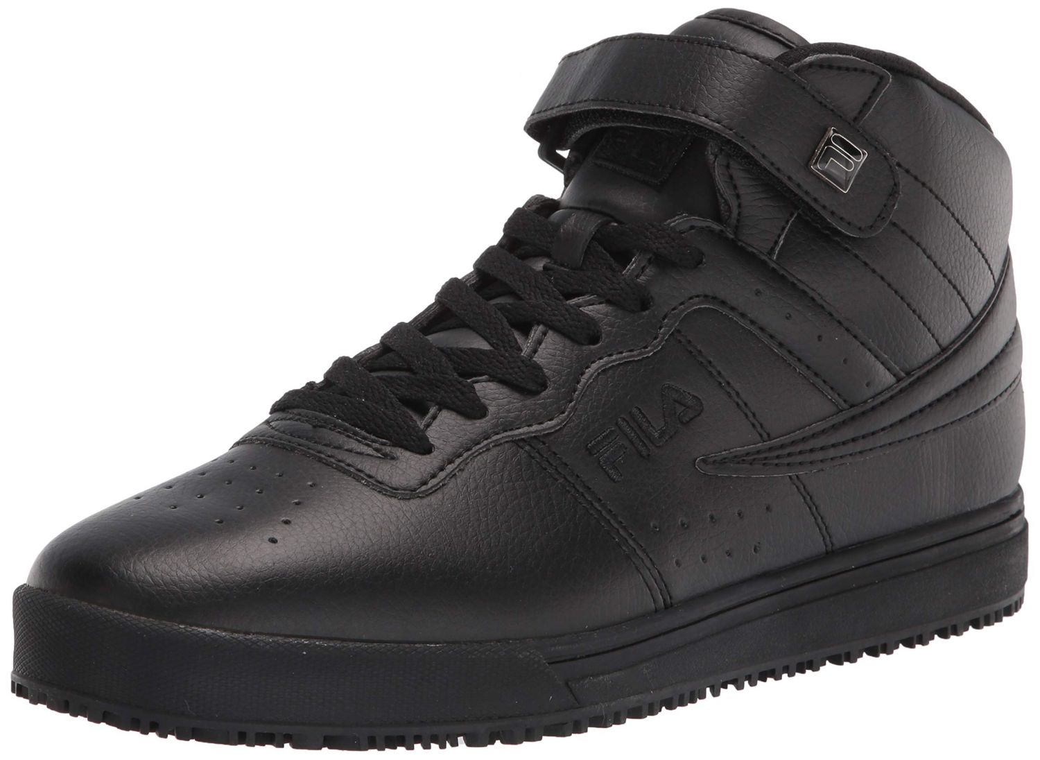 Mens Fila Vulc 13 Mid Slip Resistant Non Slip Skid Work Shoes Black ...